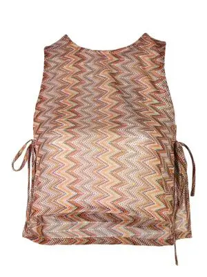 PALMACEA Zuria Zigzag-pattern Top - Orange