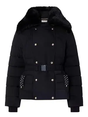 Liu Jo Padded Jacket With Belt - Black