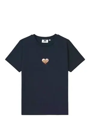 CHOCOOLATE Heart-motif Embroidered T-shirt - Blue