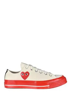 Comme Des Garçons X Converse Chuck Taylor Heart-print Sneakers - Neutrals