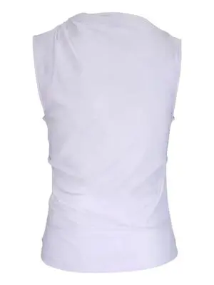 Vince Draped Sleeveless Top - White