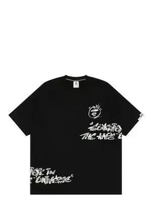 AAPE BY *A BATHING APE Logo-print Cotton T-shirt - Black