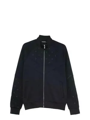Karl Lagerfeld Monogram-embroidered Panelled Jacket - Black