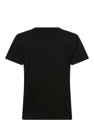 Pinko Short Sleeve T-shirt With Jewel Embroidery - Black