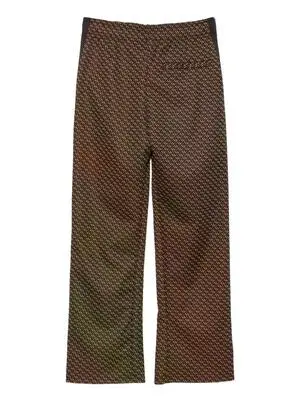 WALES BONNER Monogram Print Track Pants - Brown