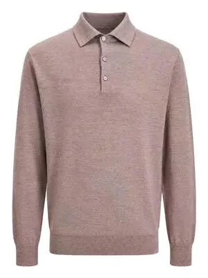 Paul & Shark Long-sleeve Wool Polo Shirt - Pink