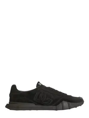 Dolce & Gabbana Dg Athletic Logo-patch Sneakers - Black