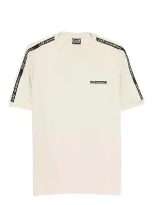 EA7 Logo Series Short-sleeve T-shirt - Neutrals