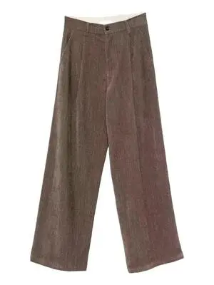 ELEH Pleated Trousers - Brown