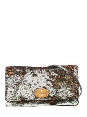 Miu Miu 2010-2026 Leather Sequin Crossbody Bag - Brown