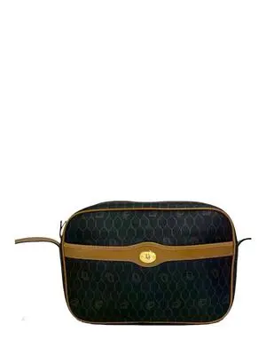 Dior 20th Century Honeycomb Coated Canvas Crossbody Bag - Black