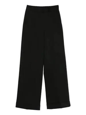 SEMICOUTURE Turn-up Cuffs Trousers - Black