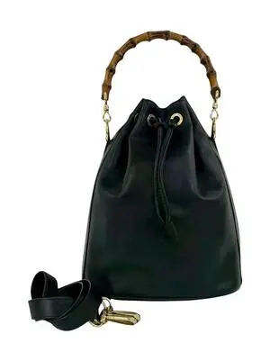 GUCCI 20th Century Calfskin Bamboo Satchel