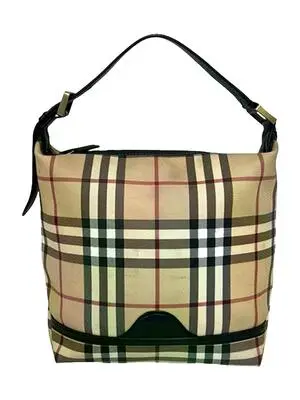 BURBERRY 20th Century House Check Coated Canvas Handbag