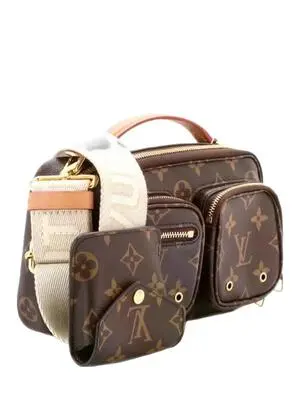 LOUIS VUITTON Utility Monogram Canvas Crossbody Bag - Brown