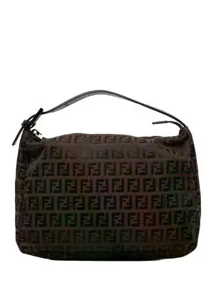 Fendi 2000-2010 Zucchino Canvas Handbag - Brown