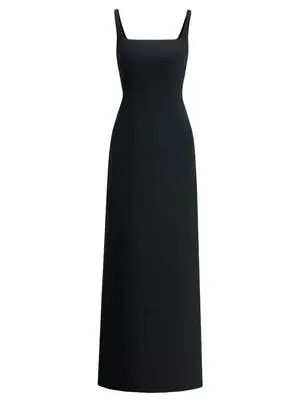 THE ARKOW Wanda Crepe Maxi Dress - Black
