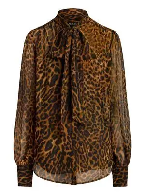 Ralph Lauren Leopard Print Blouse - Brown