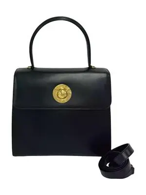 Celine 2014 Leather Top Handle Bag Satchel - Black