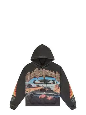 GODSPEED Graphic-print On The Run Hoodie - Black