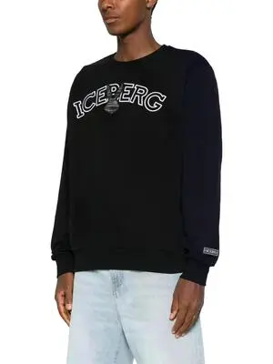 Iceberg Logo-embroidered Sweatshirt - Black