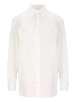 Saint Laurent Button-down Long-sleeve Shirt - White