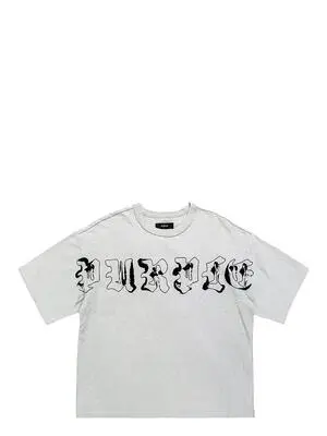 PURPLE BRAND Logo-print Textured-jersey T-shirt - Neutrals