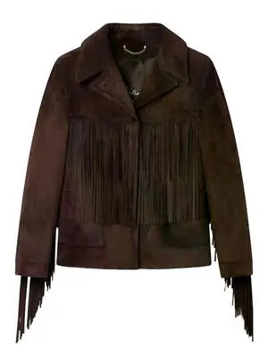 GOLDEN GOOSE Golden Goose Journey Jacket With Fringes In Waxed Calf Leather
