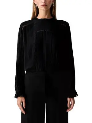 TWINSET Lace-trimmed Blouse - Black