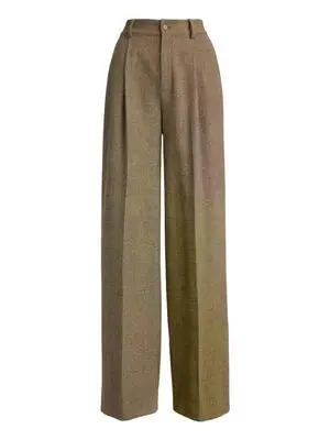 Ralph Lauren Kirahn Check-pattern Wool Trousers - Brown