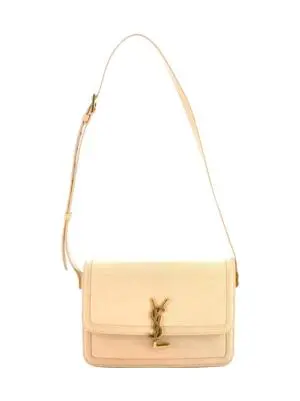 Saint Laurent Solferino Bag Leather Medium Shoulder Bag Neutrals