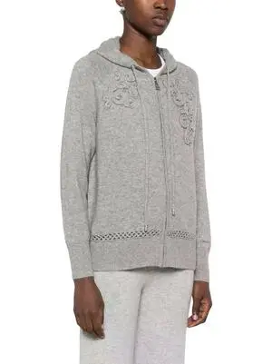 ERMANNO FIRENZE Embroidered Zip-up Hoodie