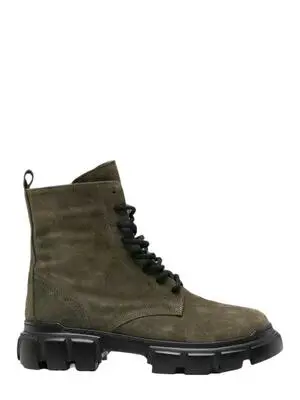 SERGIO MORETTI FIRENZE Lace-up Ankle Boots - Green