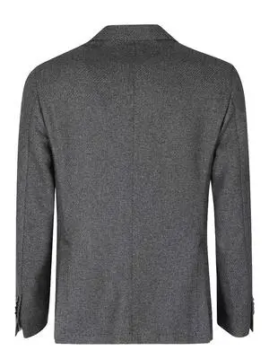 L.B.M. Herringbone Blazer - Grey