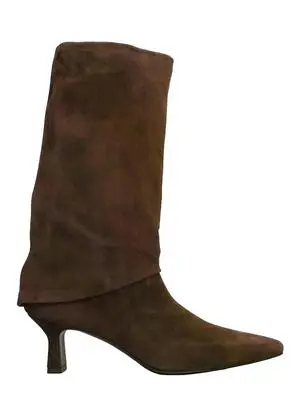 THE SELLER Pointed Toe Suede Boots - Brown