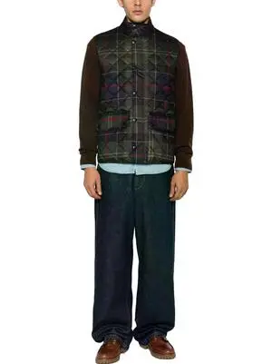 Barbour Quilted Tartan Waistcoat - Green