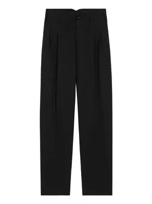 AMI Paris Two-pleats Wool Trousers - Black
