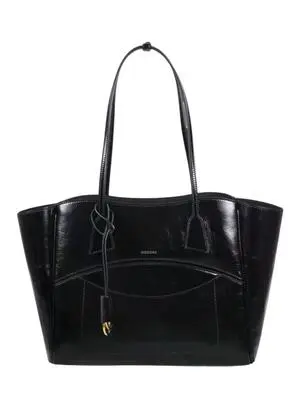 HIDESINS Polished Leather Tote Bag - Black