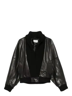 MAGDA BUTRYM Magda Butrym Ribbed-Knit Leather Jacket
