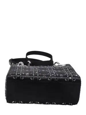 Dior Mini Lady Strass Cannage Tote Bag - Black