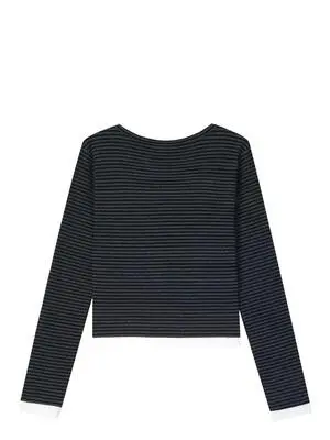 CHOCOOLATE Striped Long-sleeve T-shirt - Black