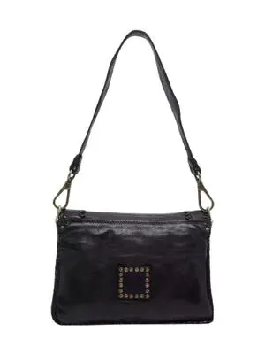CAMPOMAGGI Agnese Whipstitch-trim Shoulder Bag - Black