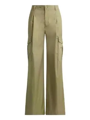 Ralph Lauren Lauren Ralph Lauren Pleated Wide-Leg Cargo Pants Green