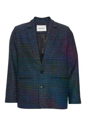 Henrik Vibskov Lonely Check-pattern Blazer - Blue
