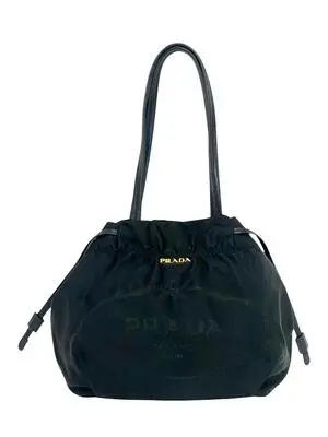 PRADA 2010-2026 Tessuto Canapa Logo Tote Bag