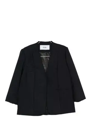 ELEH Frayed-edge Jacket - Blue