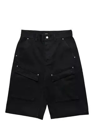 PURPLE BRAND Stone-wash Cargo Shorts - Black