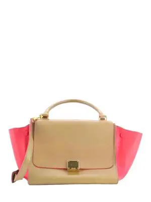 Celine Trapeze Bag Leather Small Satchel - Brown