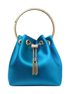 JIMMY CHOO Bon Bon Bucket Bag Blue