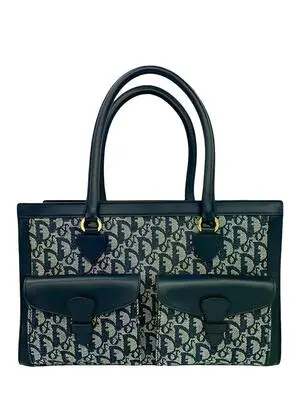 Dior 2000-2002 Diorissimo Trotter Canvas Tote Bag - Blue